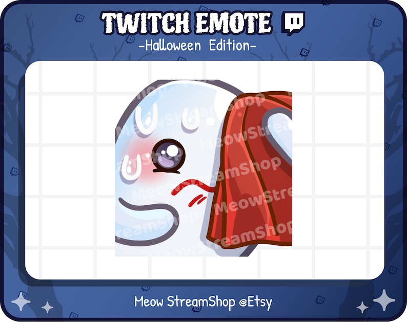 Twitch Emote / Cute Ghost Sweating, Sweat, Panic, Wiping Sweat Meme ...