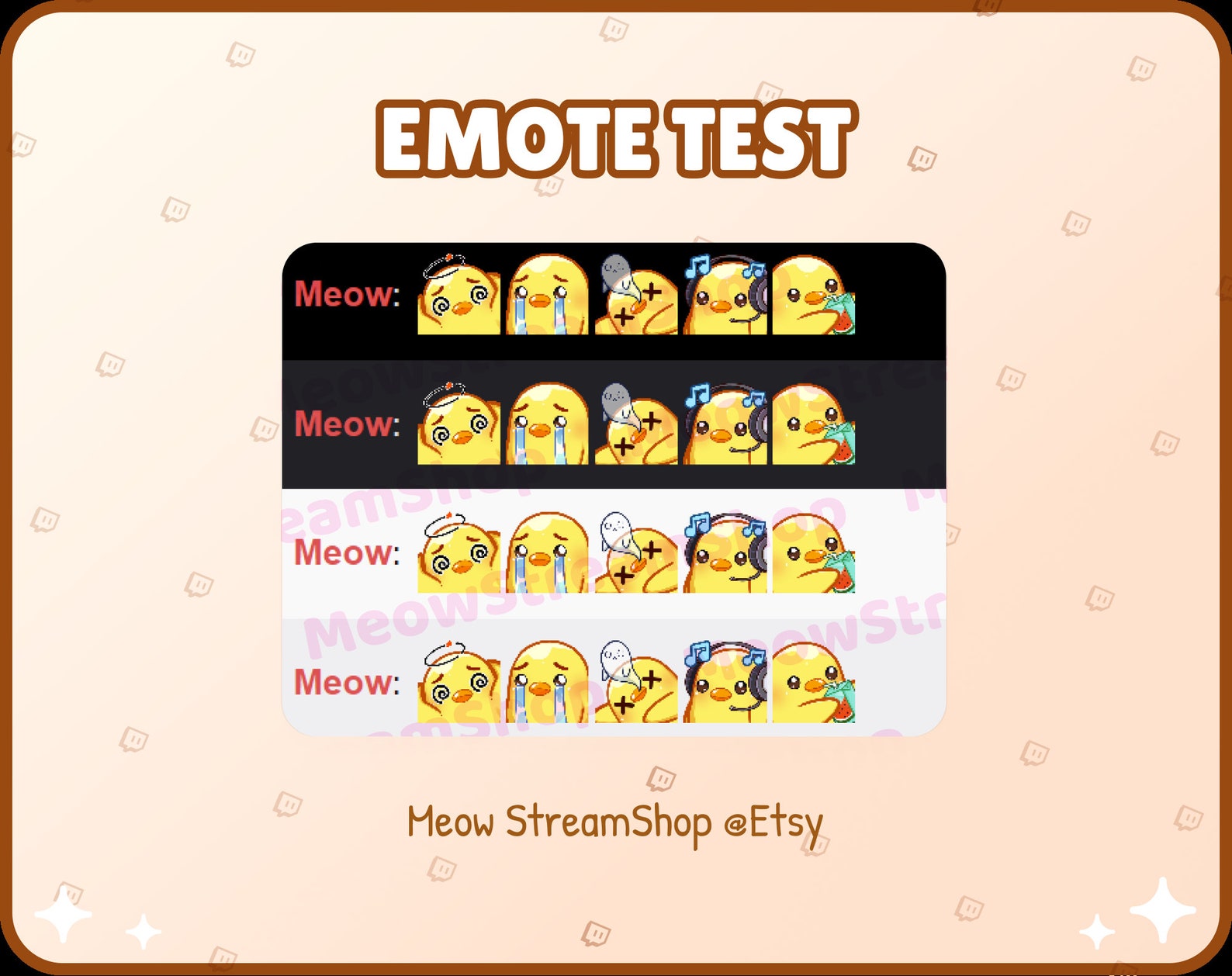 Twitch Emote / Cute Chick Emotes Pack #3 (cry, RIP, SIP, Confused, Jam ...