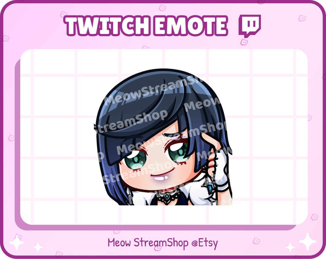 Twitch Emote / Yelan Think Smart Emote / Genshin Impact Sub Emoji for ...