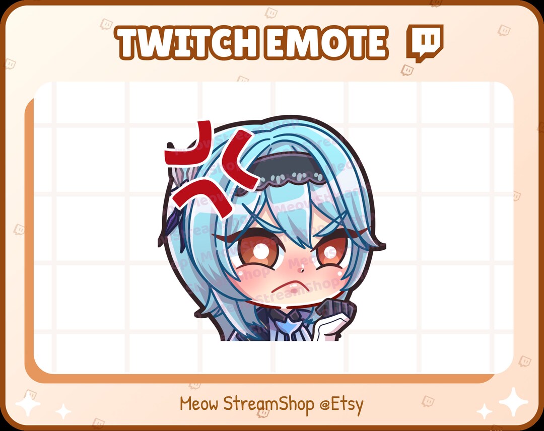 Twitch Emote - Eula Mad Angry Emote - Genshin Impact Sub Emoji for ...