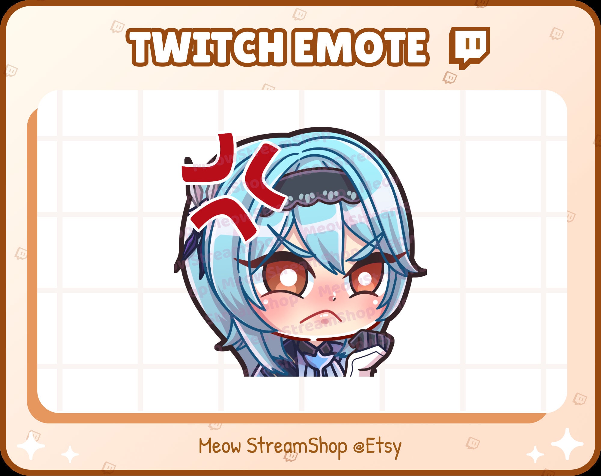 Twitch Emote Eula Mad Angry Emote Genshin Impact Sub Emoji - Etsy Australia