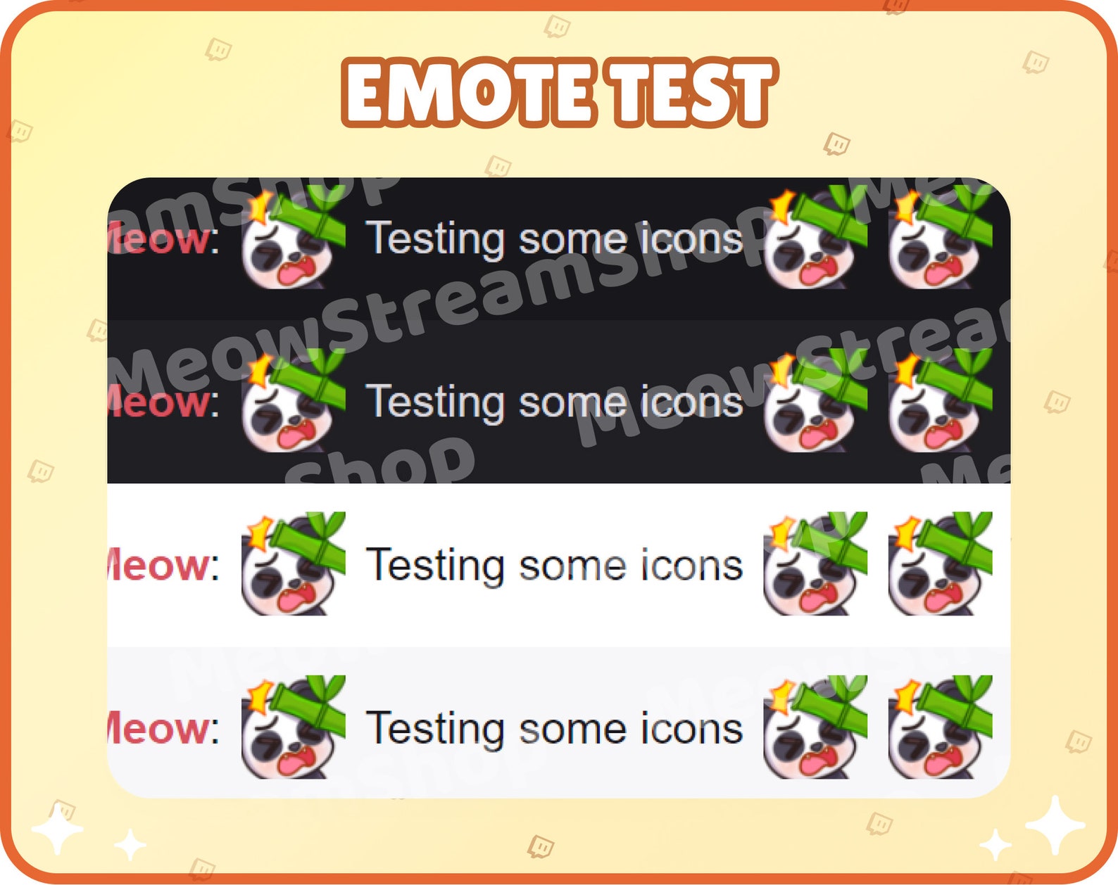 Twitch Emote / Panda Bonk Bonked Bamboo / Cute Kawaii Panda - Etsy