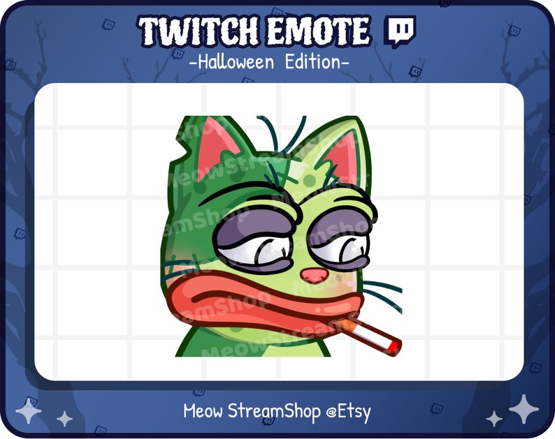 Twitch Emote / Cute Zombie Cat Sad Pepe Smoke Man Emotes / - Etsy Ireland