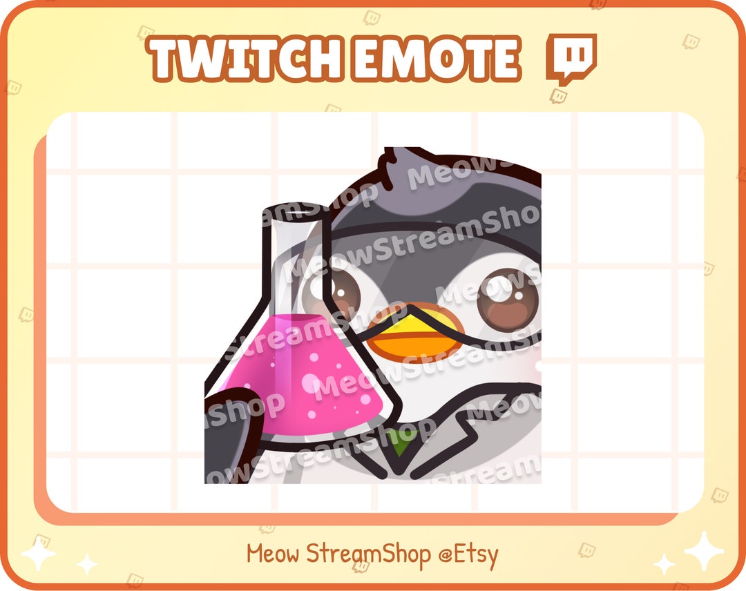 Twitch Emote / Cute Penguin Science Emotes / Cute Penguin Emote for ...