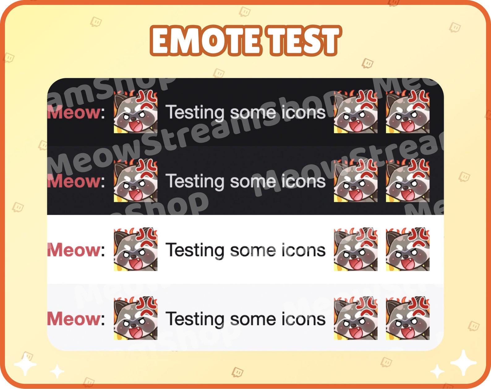 Twitch Emote / Cute Raccoon Angry, Rage, Fire, Mad Emotes / Kawaii ...