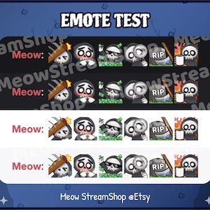 Twitch Emote / Cute Grim Reaper Emotes Pack 3 bonk, Shy, Money, SUS ...