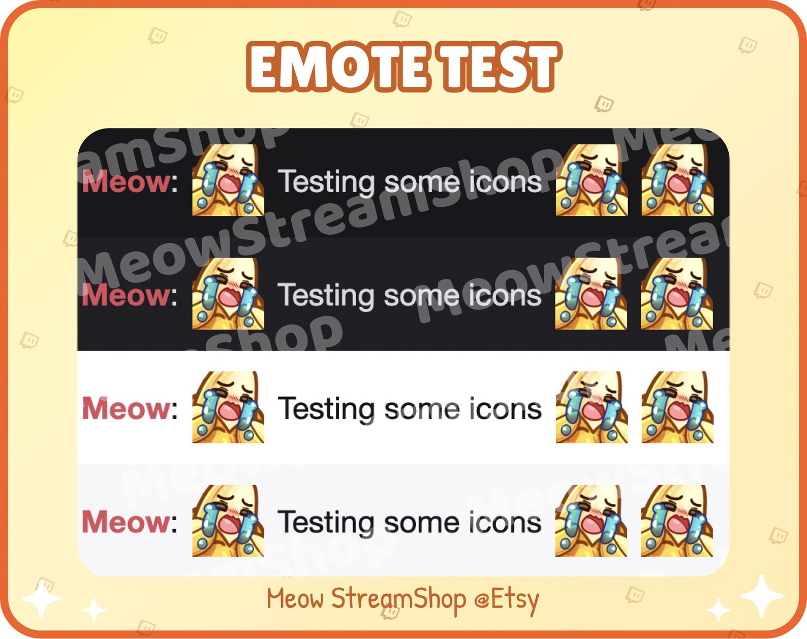 Twitch Emote / Cute Banana Cry, Sad, Tears, Panic Emotes / Kawaii ...
