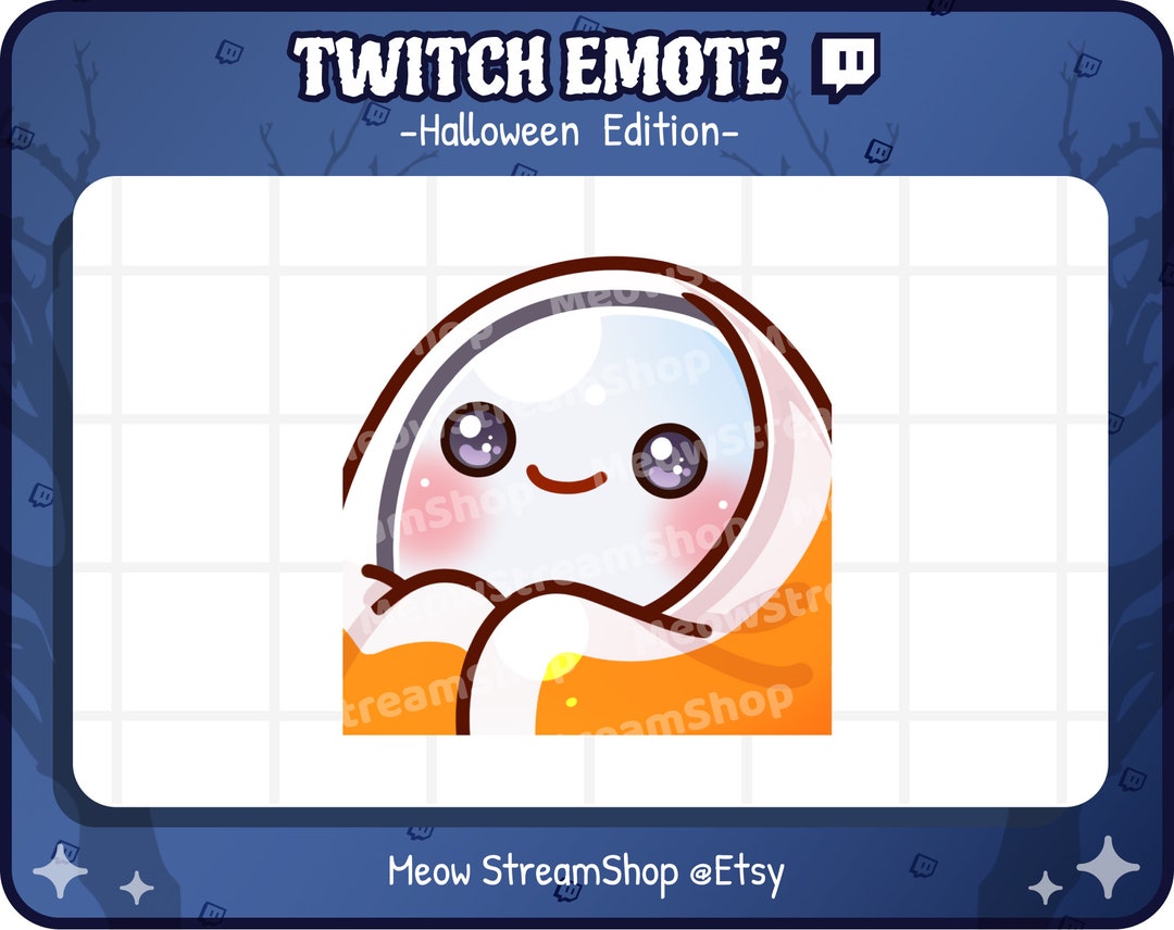 Twitch Emote / Cute Ghost Comfy, Cozy Blanket Emote / Kawaii Spooky ...