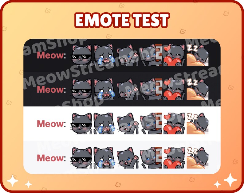 Twitch Emote / Cute Black Cat Mega Pack #1 Emotes (24 Emotes Ready to ...