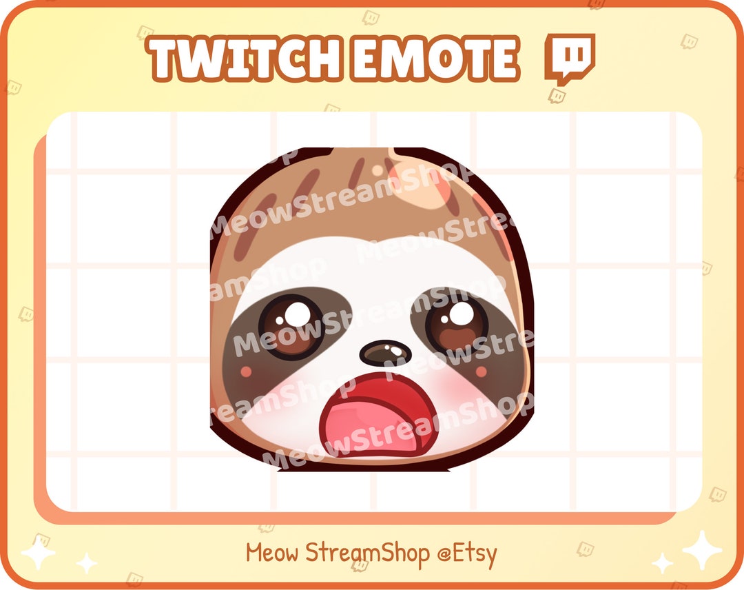 Twitch Emote / Cute Sloth Gasp Shock What Whoa Wow Amaze - Etsy