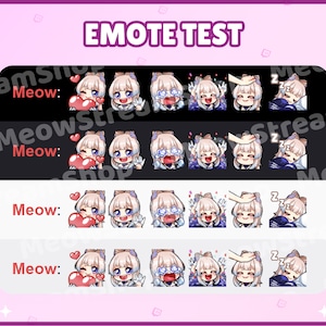 Twitch Emote / Sangonomiya Kokomi Emotes Pack (hype, Cry, Pat, Heart ...