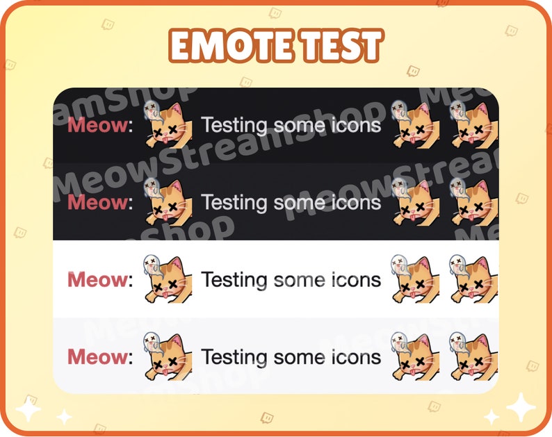 Twitch Emote / Cute Orange Cat RIP Dead Collapse Emotes / - Etsy