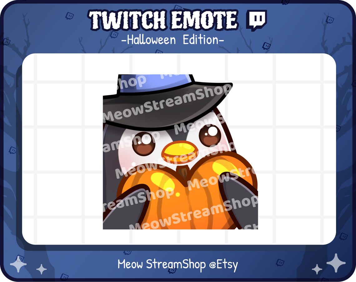 Twitch Emote / Cute Penguin Emotes Halloween Edition Heart, Love, Hug ...