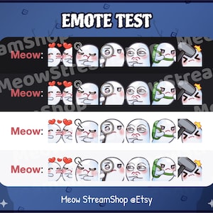 Twitch Emote / Cute Ghost Emotes Pack #7 (kiss,pout, SUS, Hmm, Carry ...