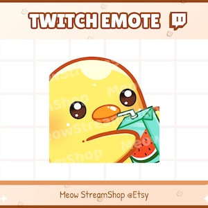 Twitch Emote / Cute Chick Sip, Drink Emoji for Streamer / Cute Duckling ...
