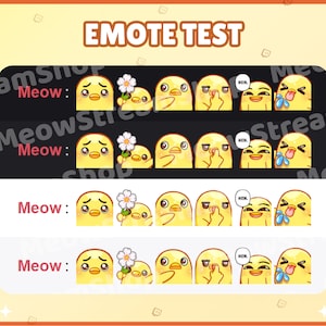 Twitch Emote / Cute Chick Emotes Pack #11 (awkward, Flower, Shush, Bleh ...