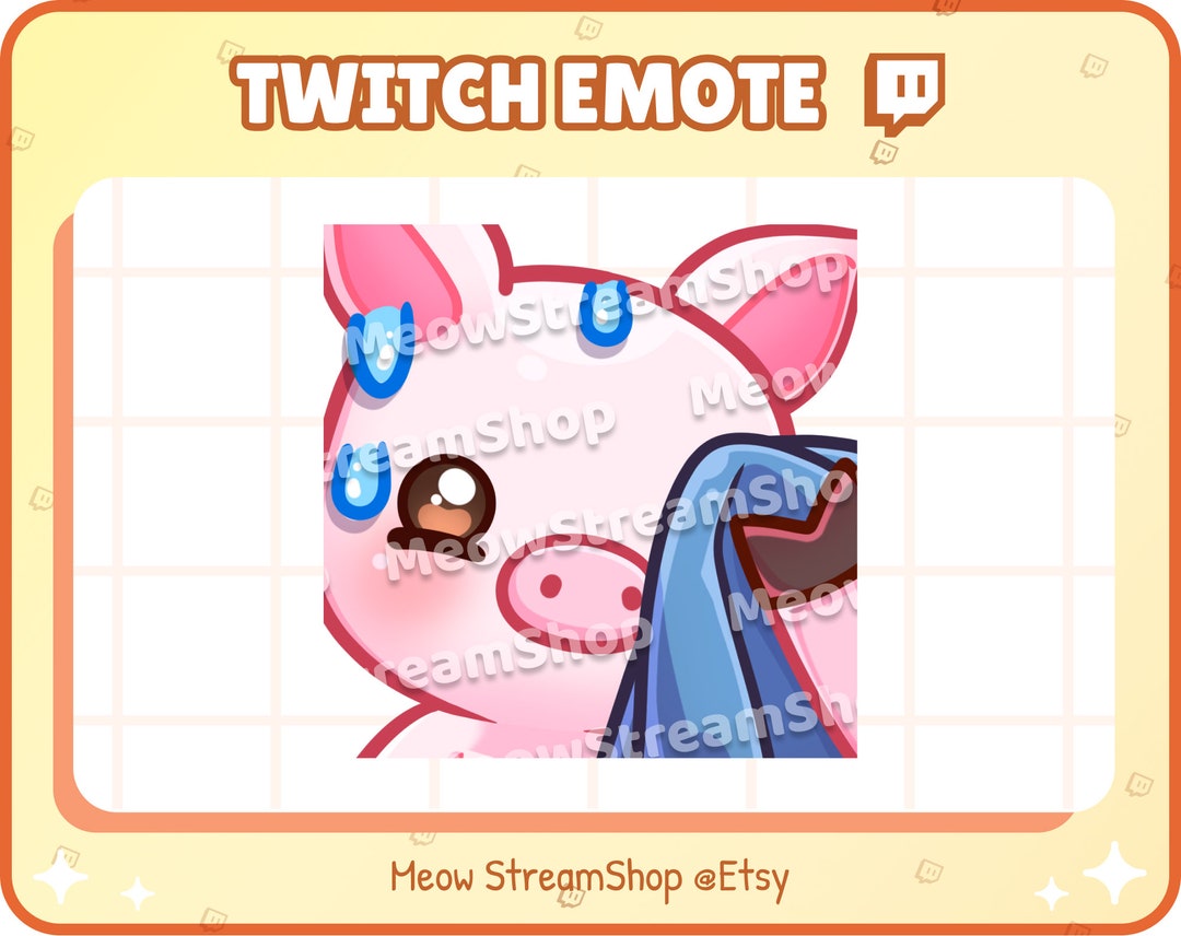 Twitch Emote / Cute Pig Sweating, Sweat, Panic, Wiping Sweat Meme ...