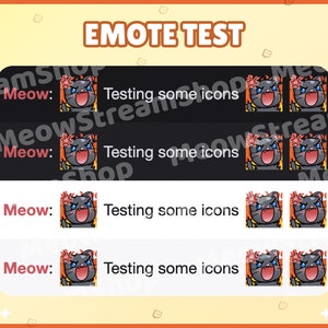 Twitch Emote / Cute Black Cat Angry, Rage, Fire, Mad, Scream Emotes ...