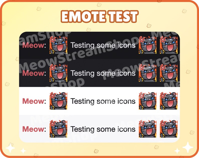 Twitch Emote / Cute Black Cat Angry, Rage, Fire, Mad, Scream Emotes ...