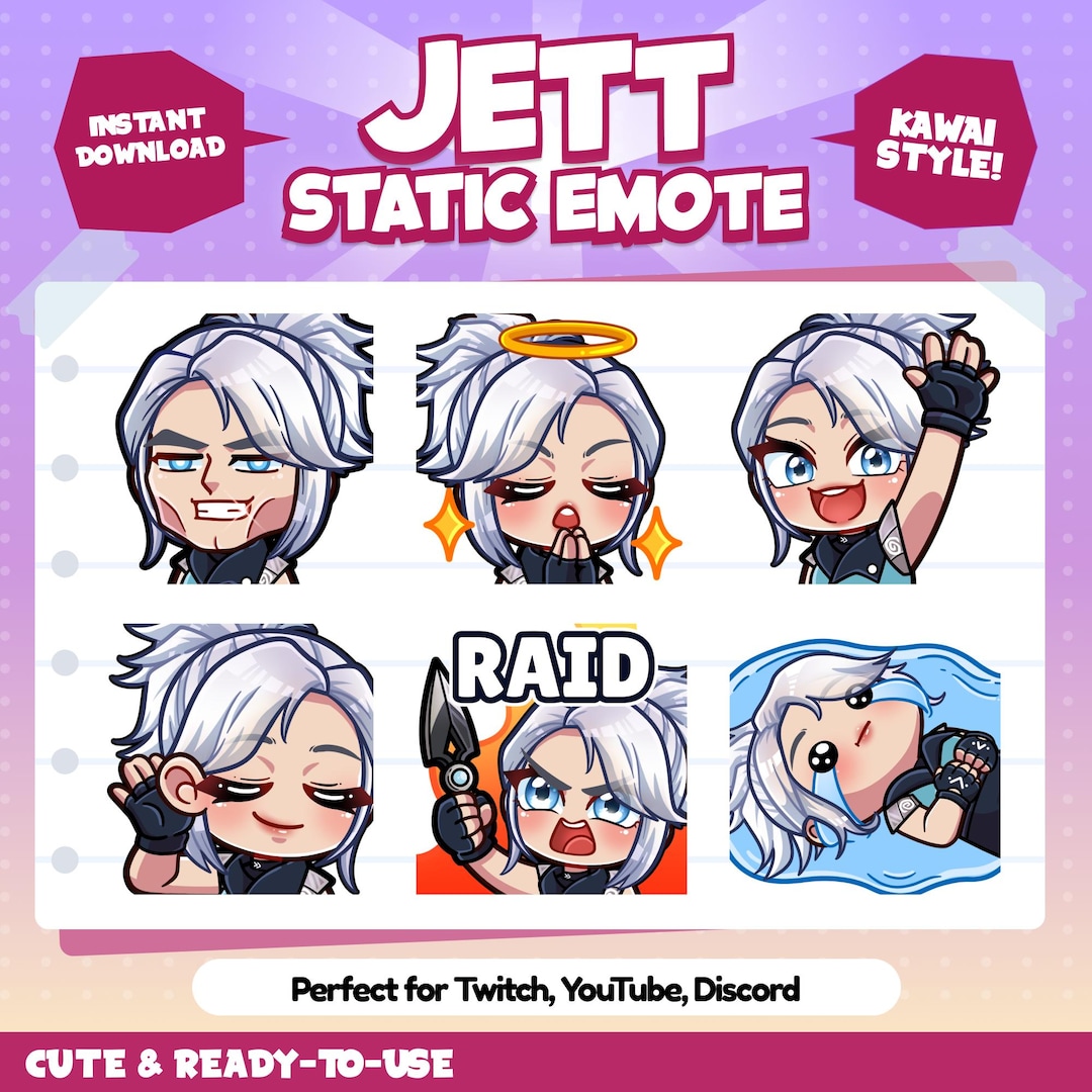 Twitch Emotes / Jett Emote Pack #1 (chad, Pray Halo, Hi Waving, I Can't ...