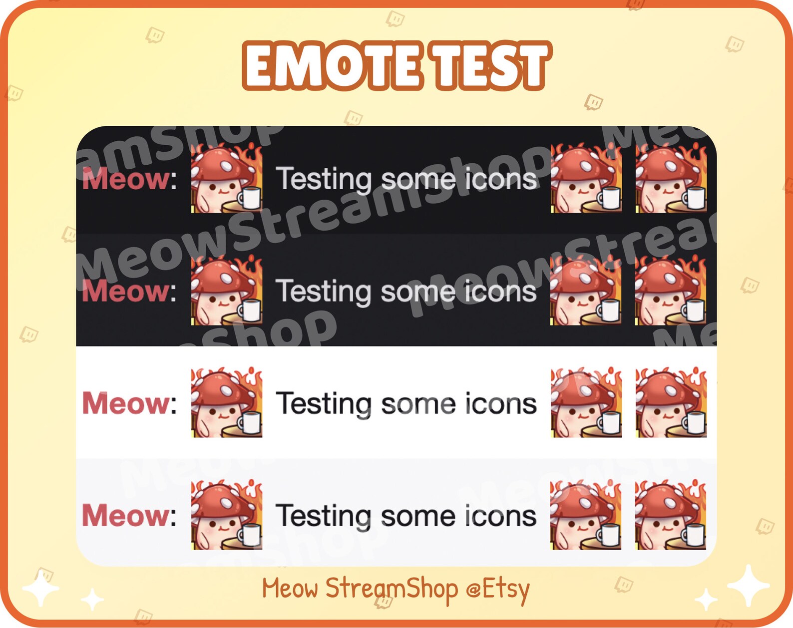 Twitch Emote / Cute Mushroom This is Fine Meme, I'm Fine, It's Fine ...