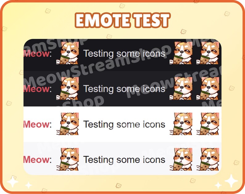 Twitch Emote / Cute Corgi Sip Boba, Drink Emotes / Kawaii Dog, Dogy ...