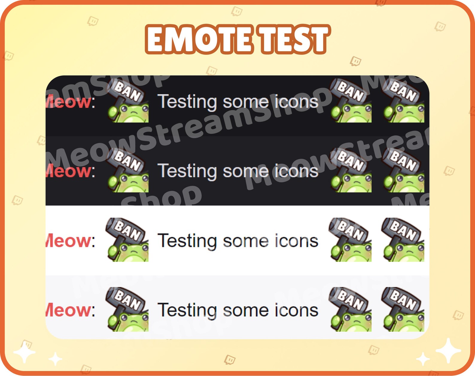 Twitch Emote / Cute Frog Ban Ban Hammer Banned Emote / Cute - Etsy