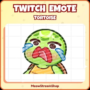 Tortoise Aqua Cry, Terrified Emote – Cute Twitch Emote PNG | Discord ...