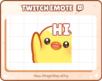Twitch Hi Emote - Etsy