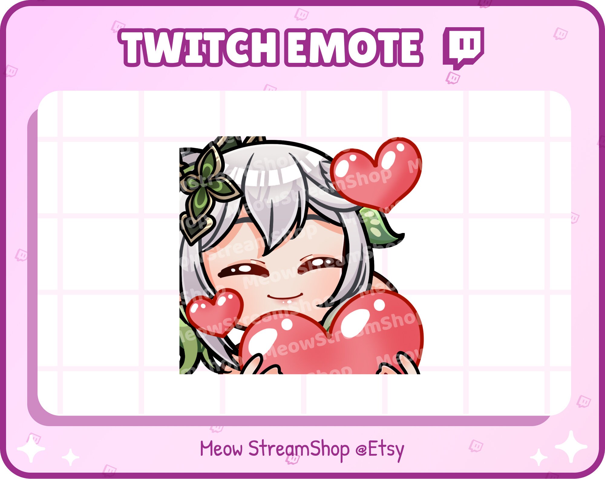 Twitch Emote / Archon Kusanali Nahida Heart Love Hug Emotes - Etsy India