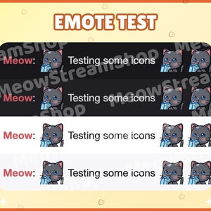 Twitch Emote / Cute Black Cat Sip, Sipping Tea, Drink, Drink Juice ...