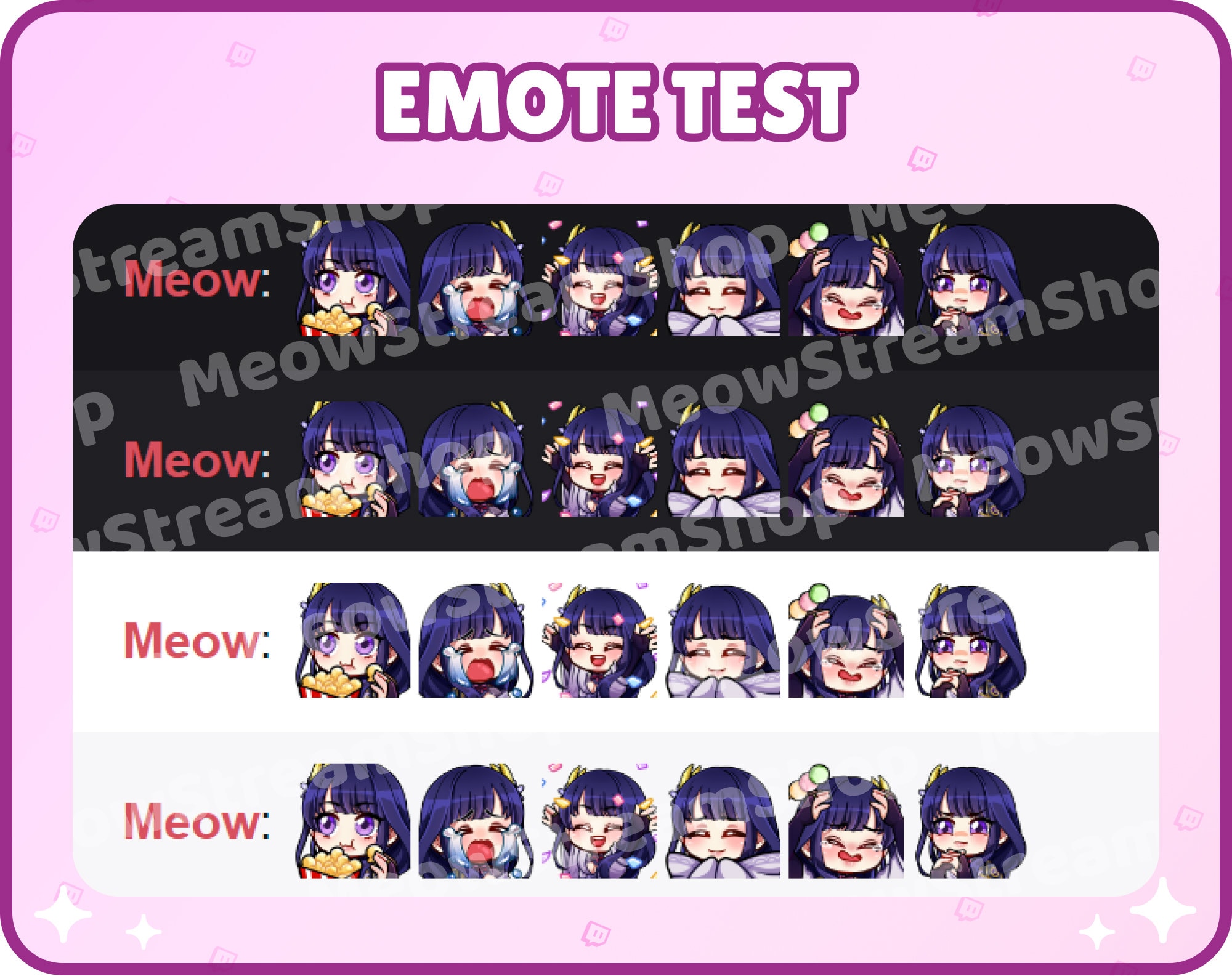 Twitch Emote / Baal Raiden Shogun Emotes Pack #3 (comfy, Cry, Think ...