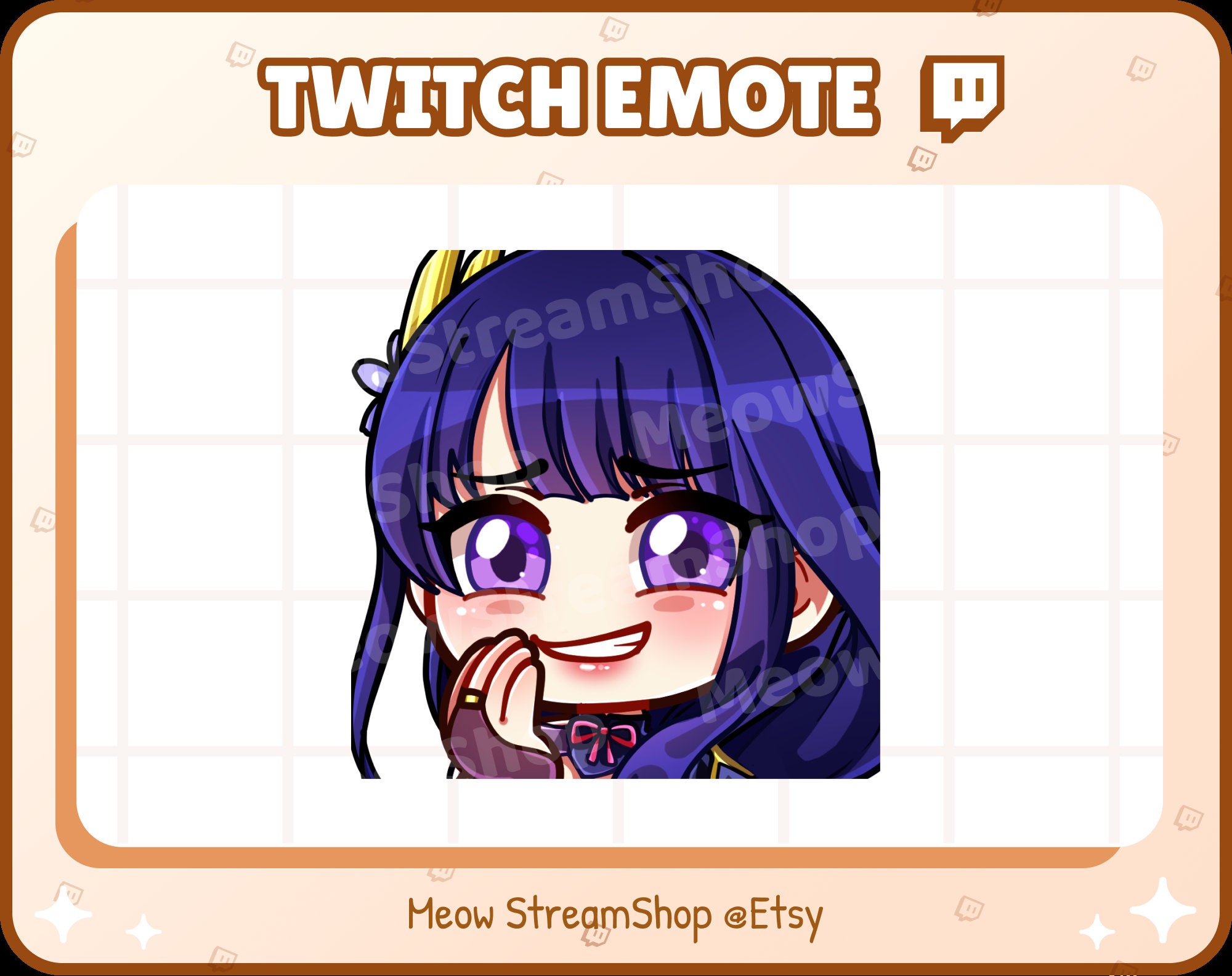 Twitch Emote / Baal Raiden Shogun Smug smirk Emote / Genshin | Etsy ...