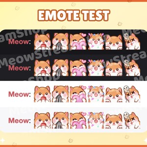 Twitch Emote / Cute Hamster Emotes Pack #1 (whoa, Eat, Heart, Hype ...