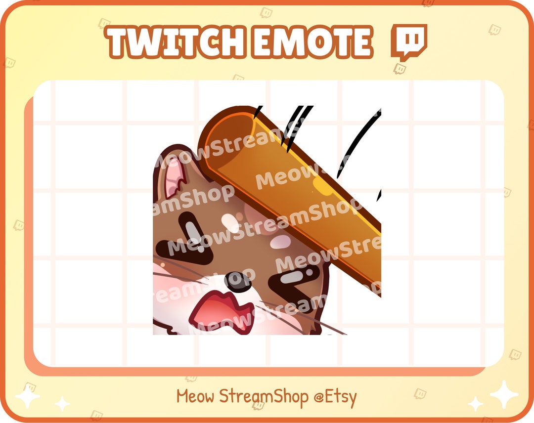 Twitch Emote / Cute Otter Bonk, Ban, Stick, Hammer Emotes / Kawaii ...