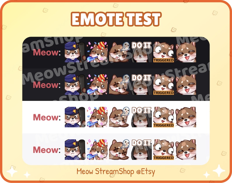 Twitch Emote / Cute Otter Emotes Pack #4 (cop, Party, Rip, DO IT ...