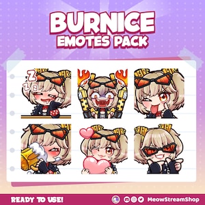 Twitch Emotes / Burnice Emotes Pack #1 (rage, Sleepy, GG EZ, Cheer ...
