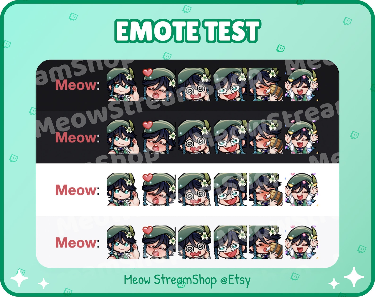 Twitch Emote / Archon Venti Barbatos Emotes Pack #1 (flex, Gasm ...