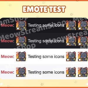 Twitch Emote / Cute Black Cat This is Fine, I'm Fine, It's Fine Emotes ...