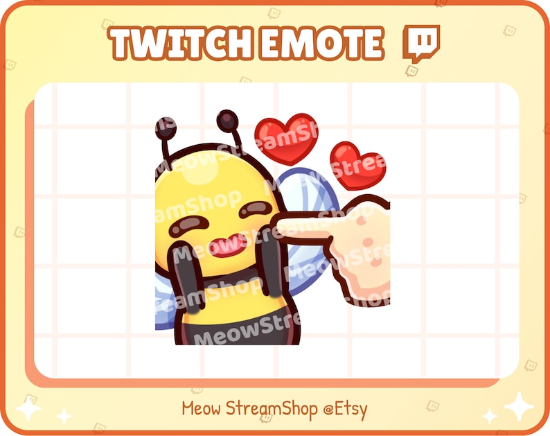 Twitch Emote / Cute Bee Poke Nose Poke Touch Emotes / Kawaii - Etsy