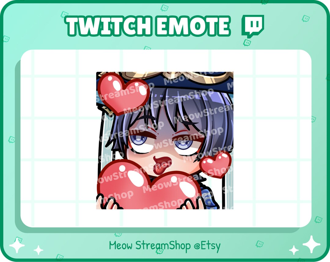 Twitch Emote / Wanderer Scaramouche Heart, Love, Hug, Bleh, Blah Emotes ...
