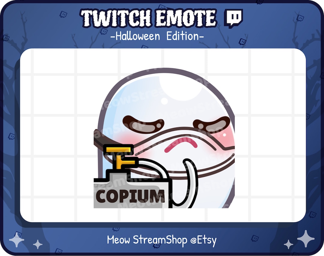 Twitch Emote / Cute Ghost Copium Emote / Kawaii Spooky Ghost Halloween ... Twitch Emote / Cute Ghost Copium Emote / Kawaii Spooky Ghost Halloween ...