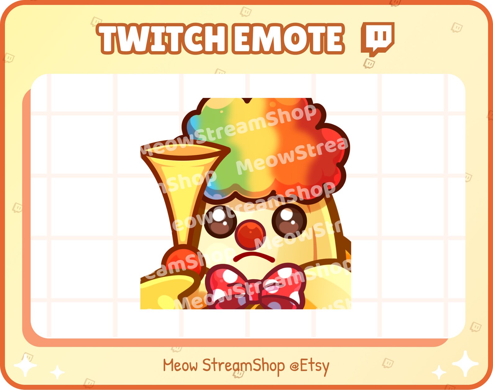 Twitch Emote / Cute Banana Clown, Funny, Silly Emotes / Kawaii Banana ...
