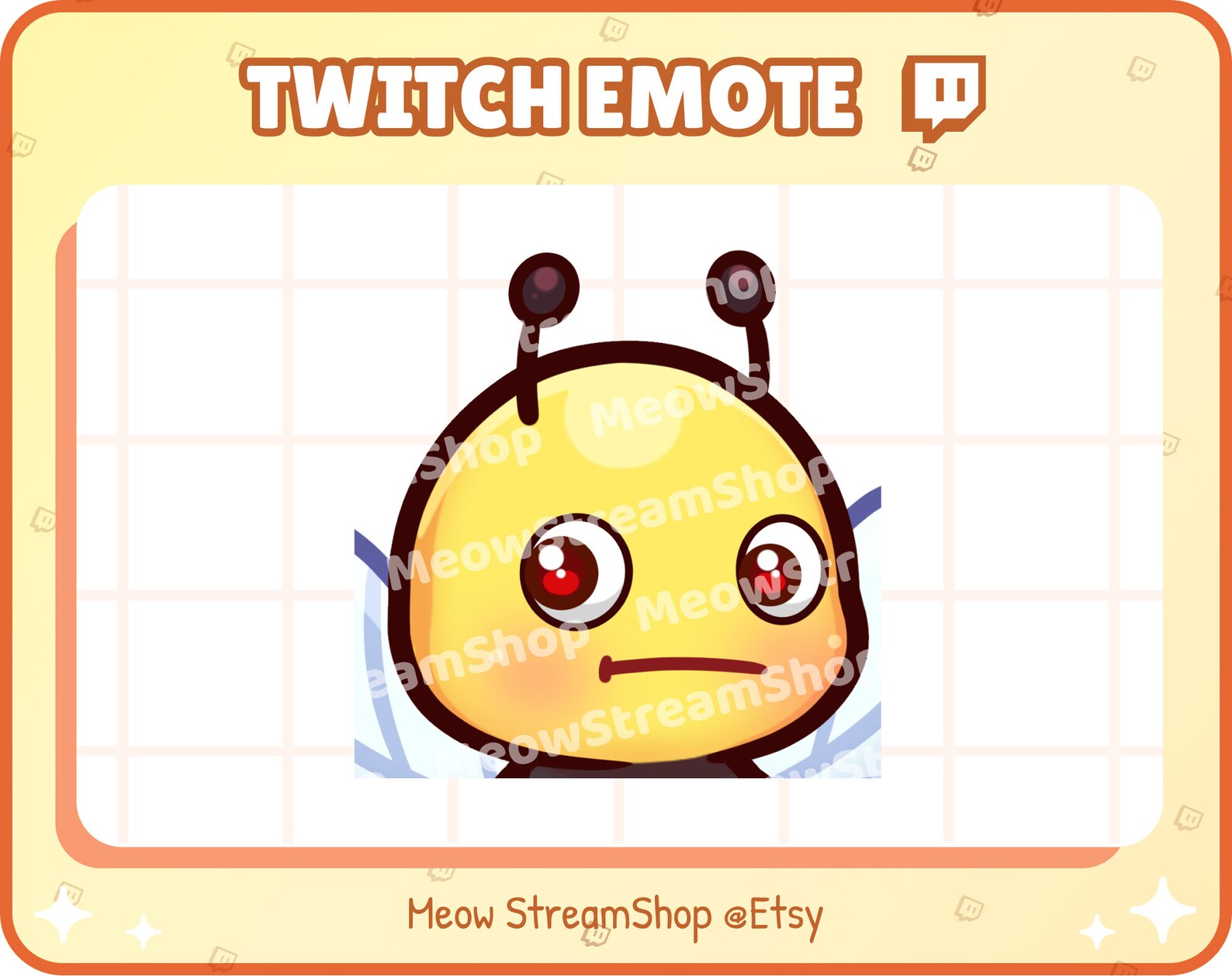Twitch Emote / Cute Bee Awkward, Awkward Look, Panic, Meme, Sus Emotes ...