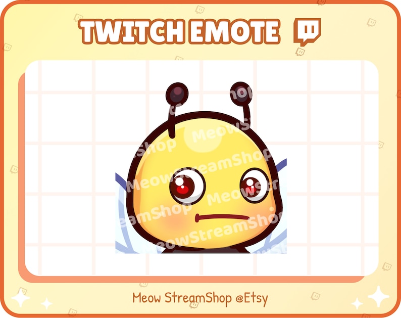 Twitch Emote / Cute Bee Awkward Awkward Look Panic Meme - Etsy