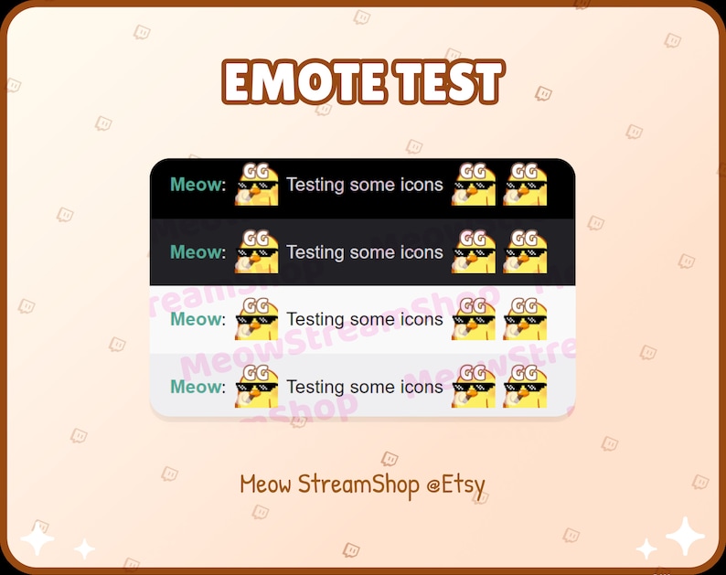 Twitch Emote / Cute Chick GG, EZ, Cool Sunglasses Emoji for Streamer ...