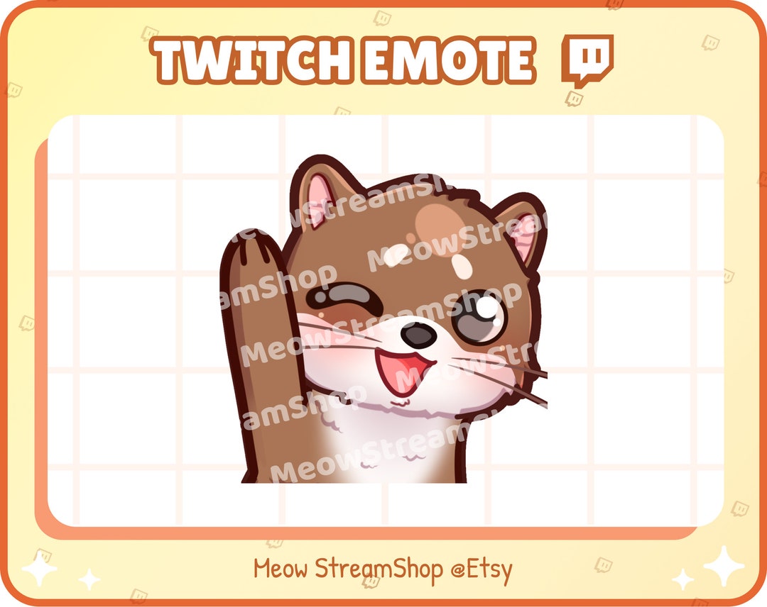Twitch Emote / Cute Otter Hi, Hello, Wave, Waving, Bye Emotes / Kawaii ...
