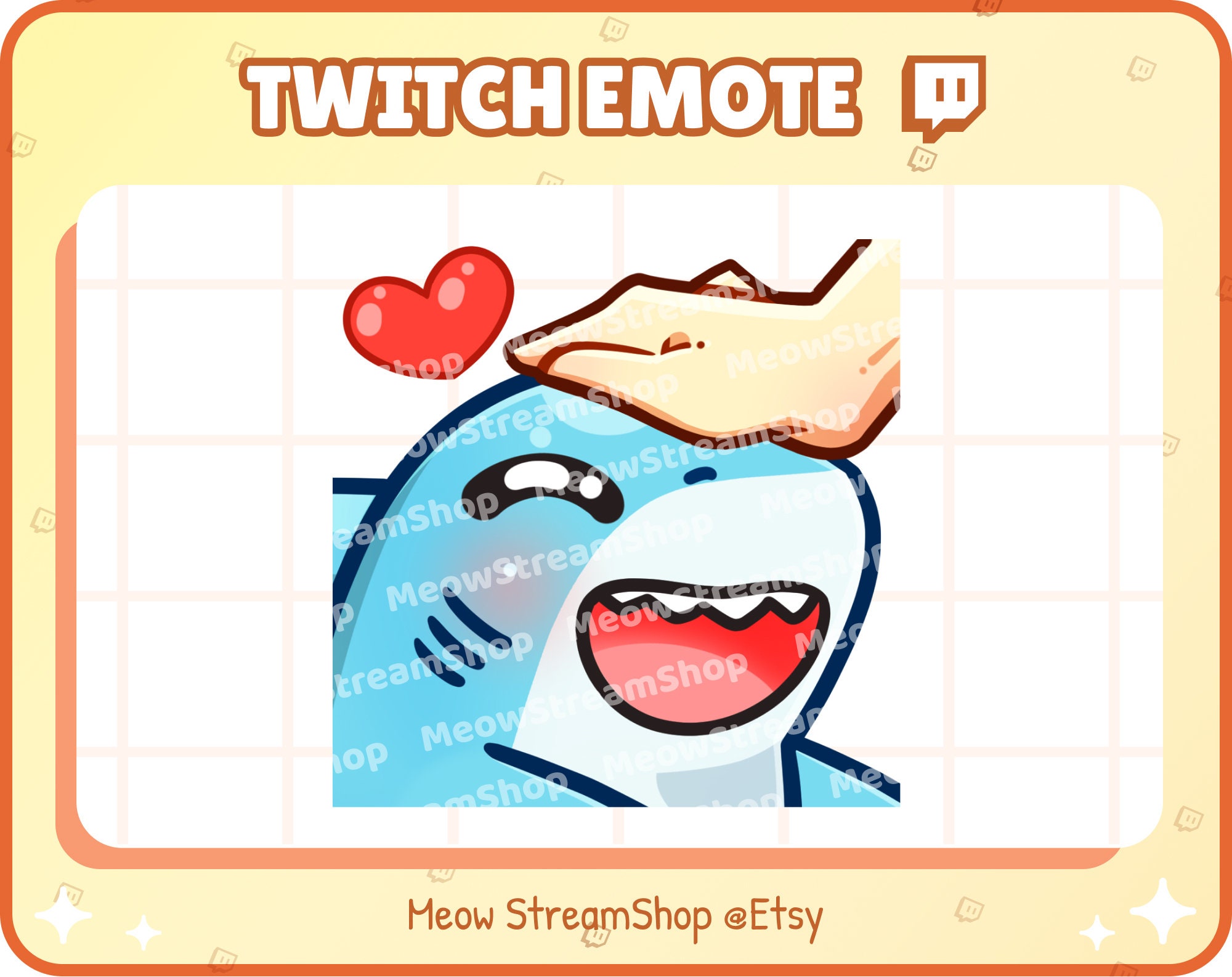 Twitch Emote / Cute Shark Pat Emotes / Kawaii Sharks Chibi | Etsy UK