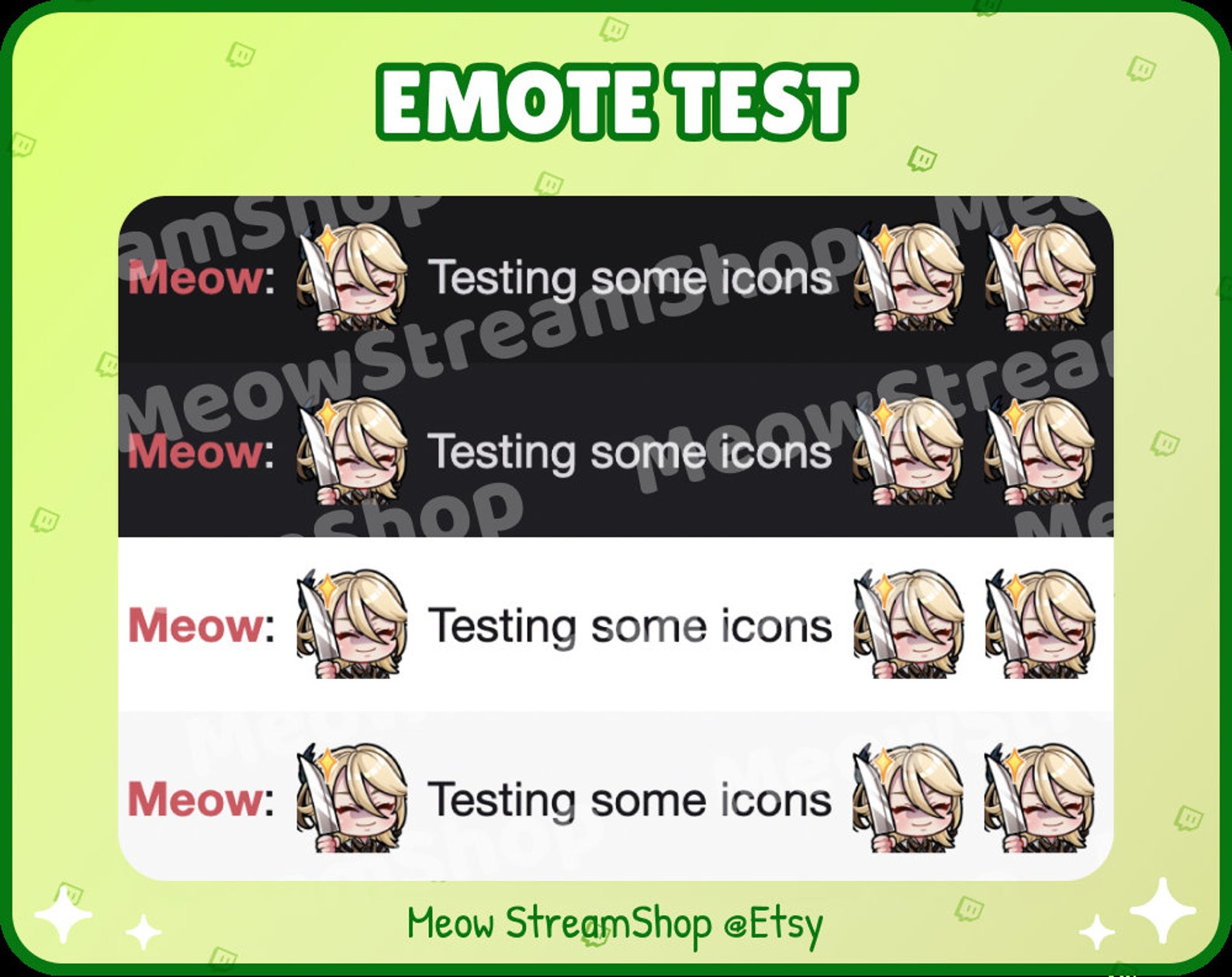 Twitch Emote / Kaveh Knife Knives Yandere Angry Evil - Etsy