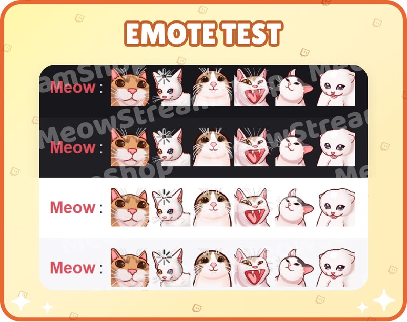 Twitch Emote / Cute Meme Cat Emotes Pack 1 stare Buffering - Etsy